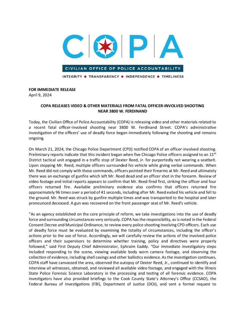 Chicago organizers rally behind Dexter Reed’s family as city releases ...