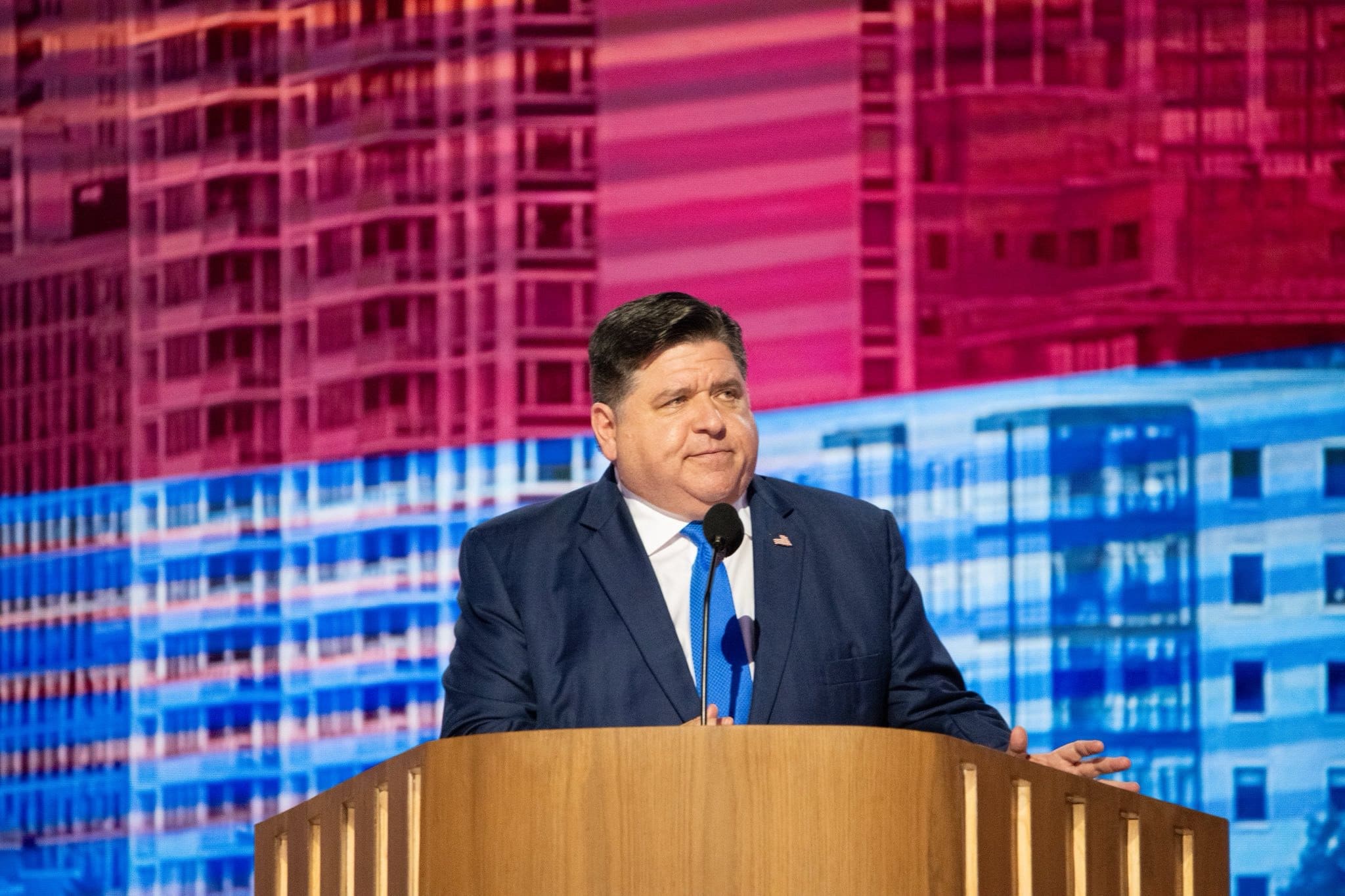 Gov J B Pritzker Challenges Donald Trump At Dnc Addresses Racist