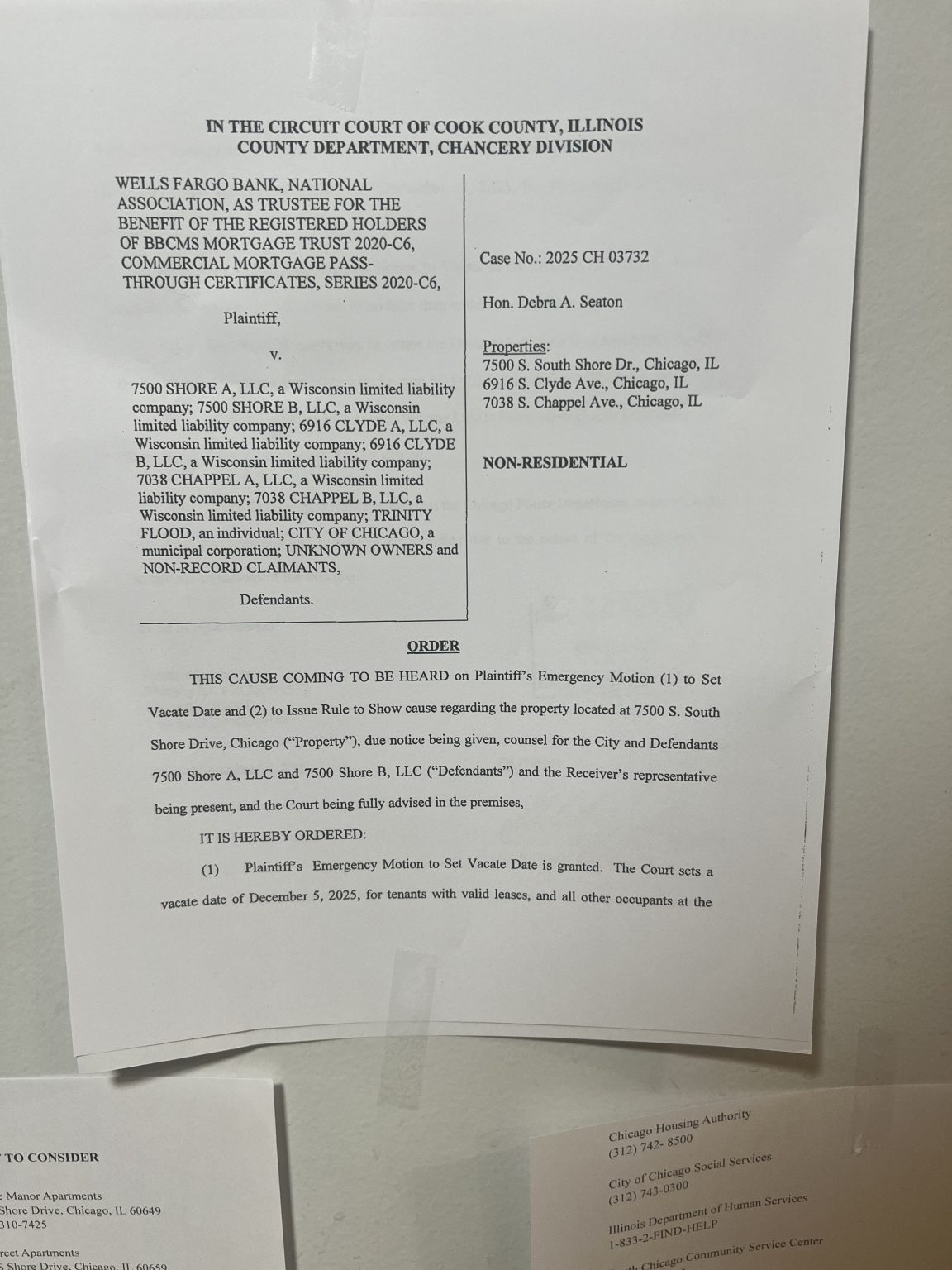 Residents of South Shore building raided by ICE must move by Dec. 12 ...